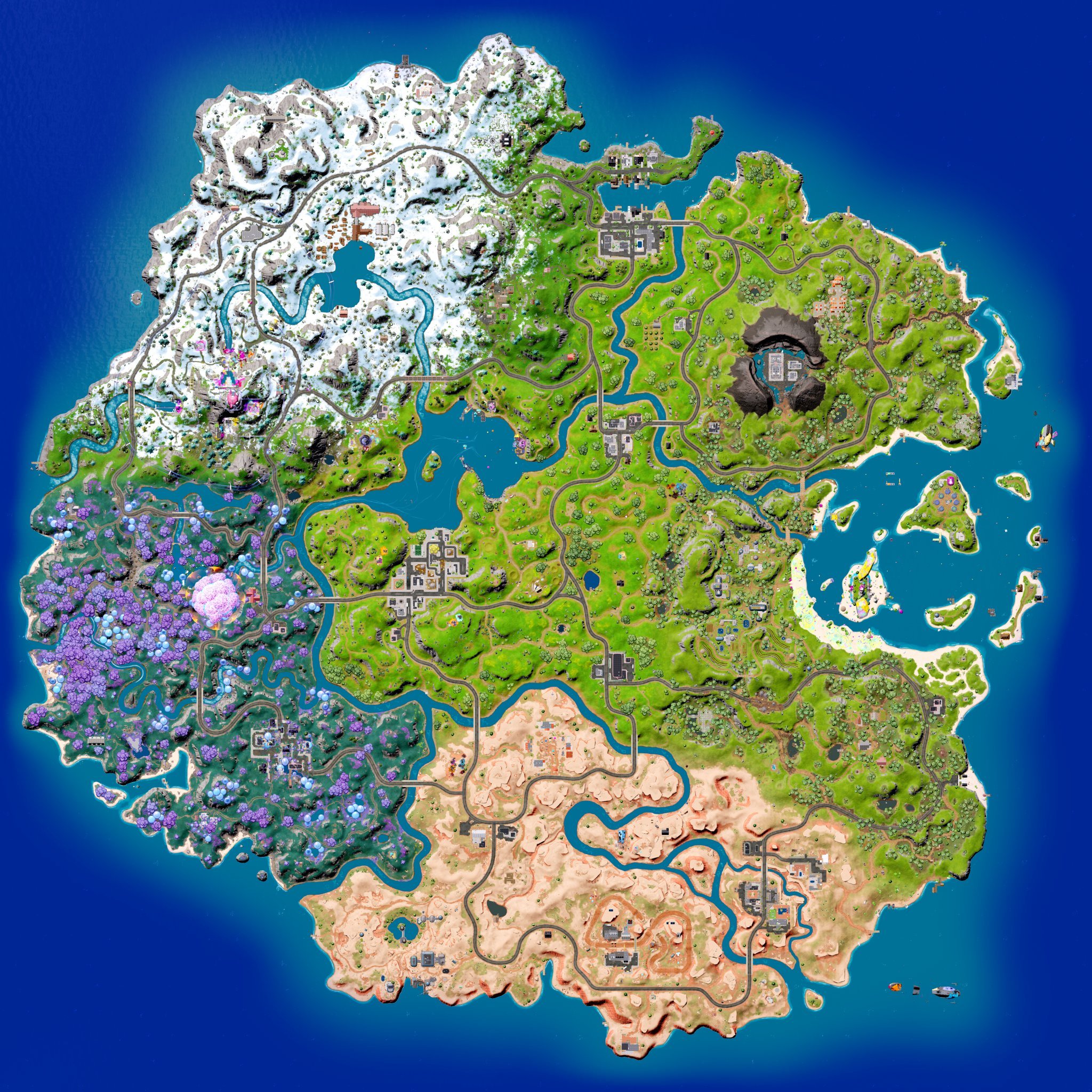 Rzut oka na nową mapę Fortnite. Powrót wielu starych, typowo "OG ...