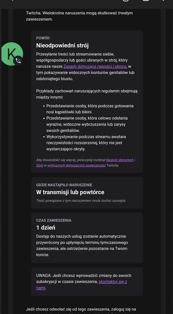 Policja, dziwne sytuacje, pokazanie "zbyt dużo" zakończone banem na ...