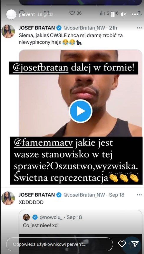 Po tej odpowiedzi domaga się interwencji Fame MMA. Będą konsekwencje ...