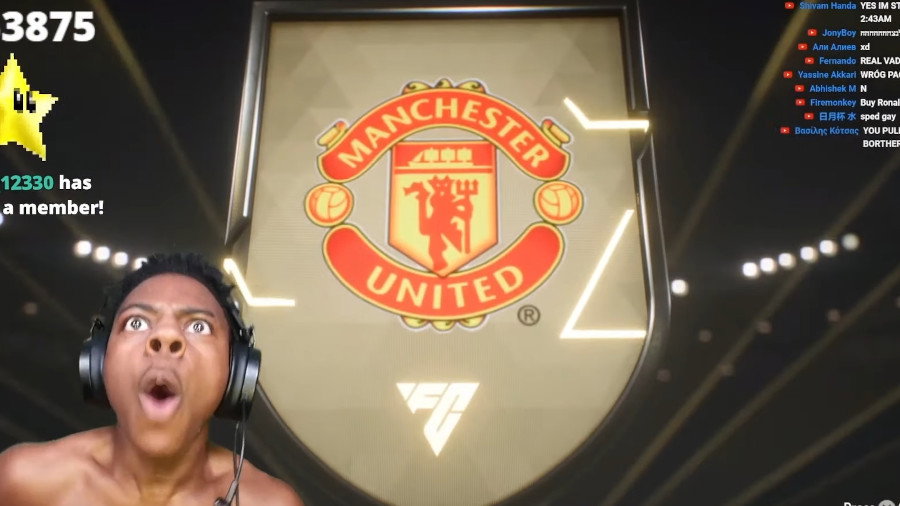 IShowSpeed wylosował Manchester United w FC 24. Niestety zapomniał, że ...